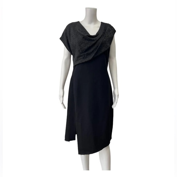 Helmut Lang | Dresses | Helmut Lang Womens Black Asymmetrical Midi ...